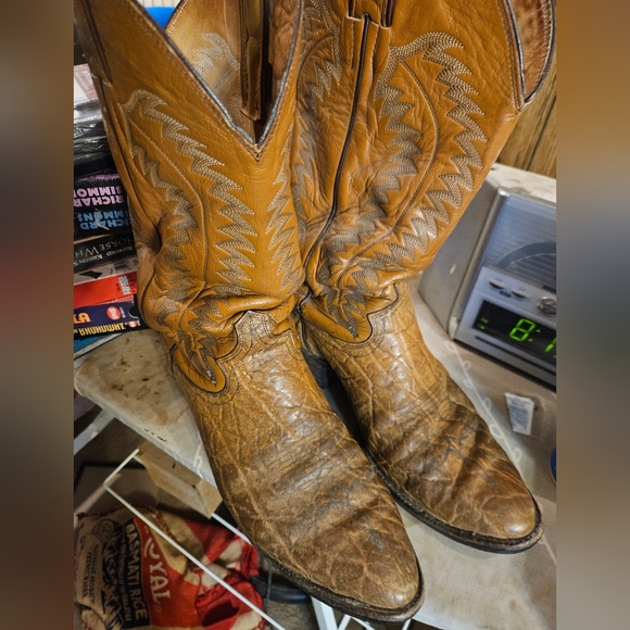 Justin Boots | Shoes | Mens Justin Peanut Brittle Elephant Hide Western ...